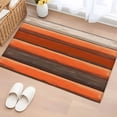 Area Rug 24×36in, Retro Orange Brown Beige Stripes Floor Carpet Living ...