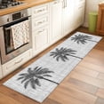 Area Rug 24×72in, Black Coconut Tree Sketch Floor Carpet Living Room ...