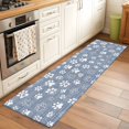 Area Rug 24×72in, Cartoon Dog Paw on Blue Floor Carpet Living Room Rug ...