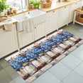 Area Rug 24×72in, Gradient Blue Hydrangea Flower Floor Carpet Living ...