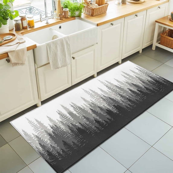 Area Rug 24×72in, Modern Forest Trees Shadow Scene Floor Carpet Living ...