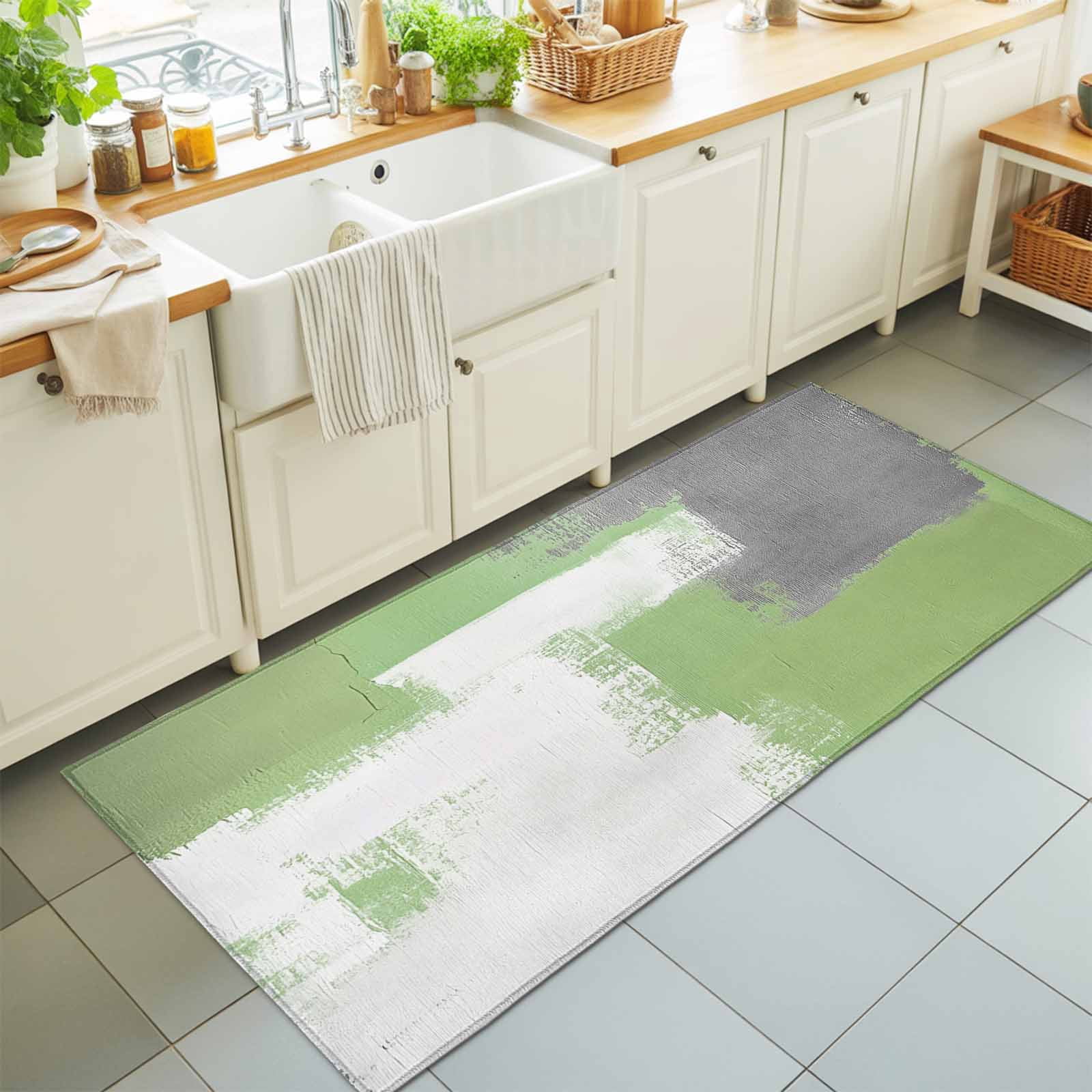 Area Rug 24×72in, Modern Graffiti Square Texture Floor Carpet Living ...