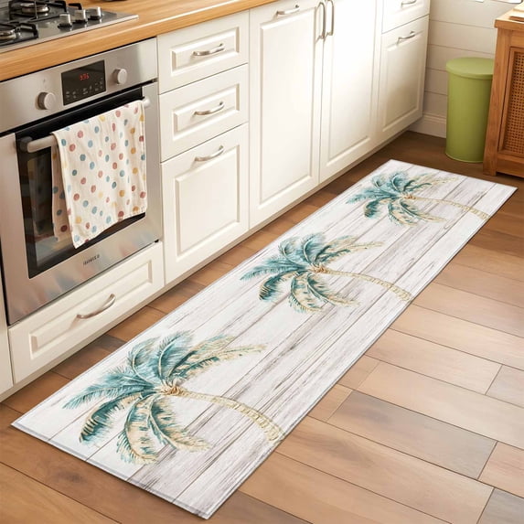 Area Rug 24×72in, Ocean Beach Coconut Tree Floor Carpet Living Room Rug ...