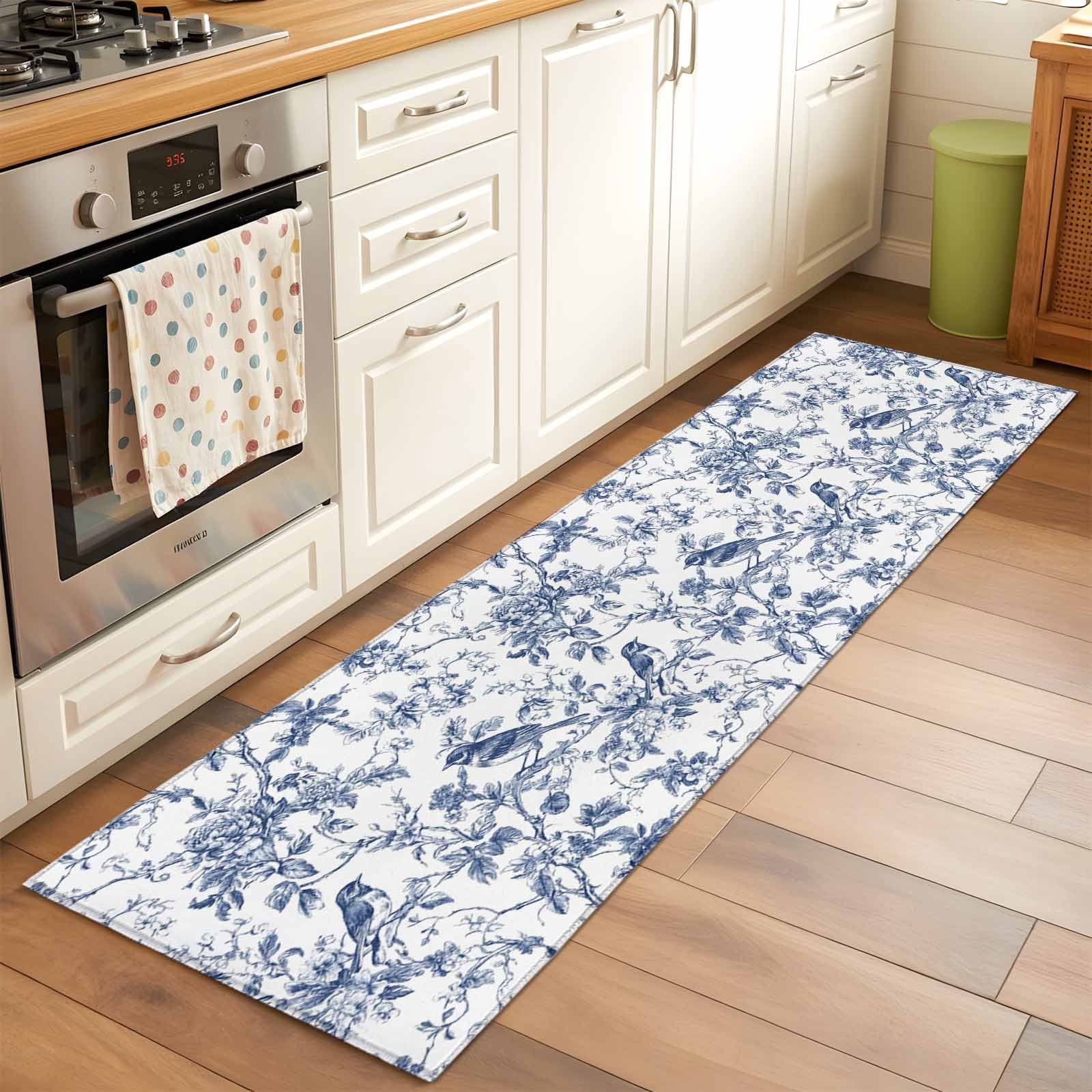 Area Rug 24×72in, Vintage Art Bird Tree Branch Floor Carpet Living Room ...