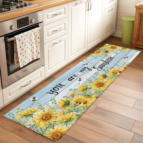 Area Rug 24×72in, You Are My Sunshine Words on Board Floor Carpet ...