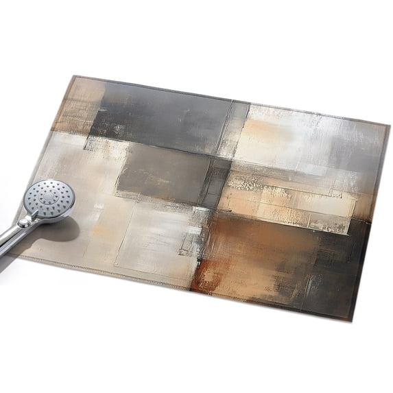 Area Rug 2x3ft Abstract Brown Grey White Washable Area Rugs for Living ...