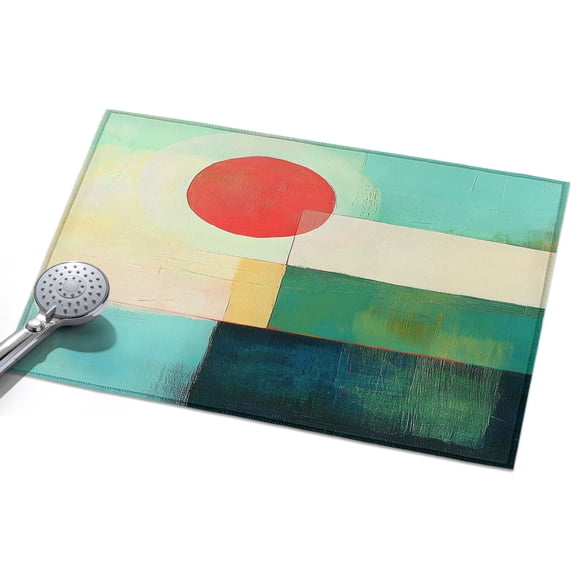 Area Rug 2x3ft Abstract Green Blue Washable Area Rugs for Living Room ...