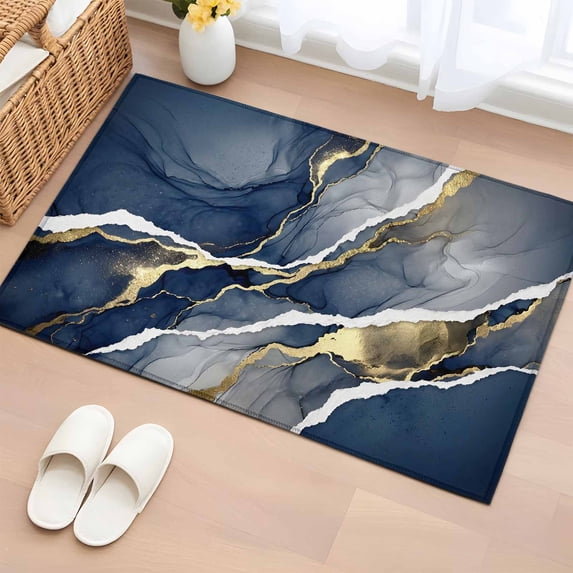 Area Rug 2x3ft Abstract Marble Texture Area Rugs Washable Low Pile ...