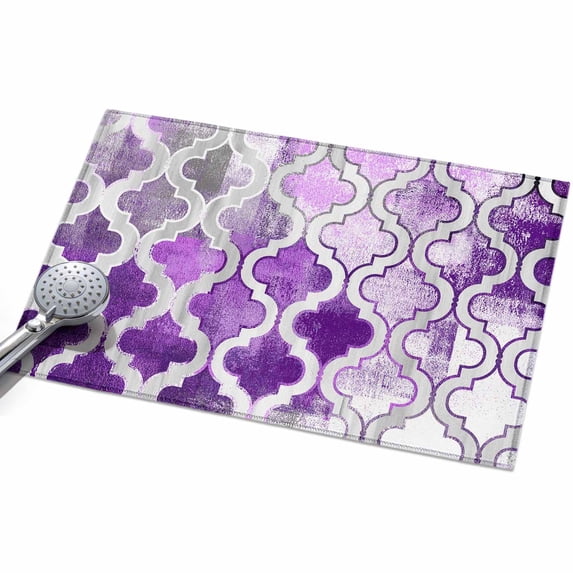 Area Rug 2x3ft Abstract Purple Geometric Painting Washable Area Rugs ...