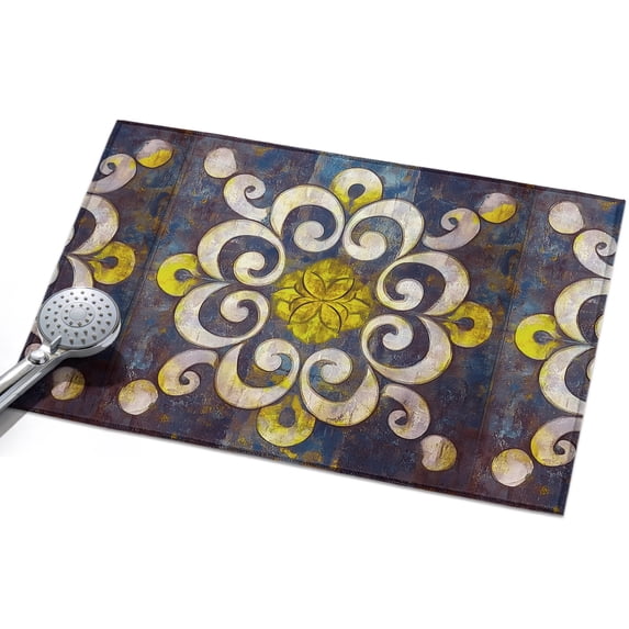 Area Rug 2x3ft Abstract Yellow White Flowers Washable Area Rugs for ...