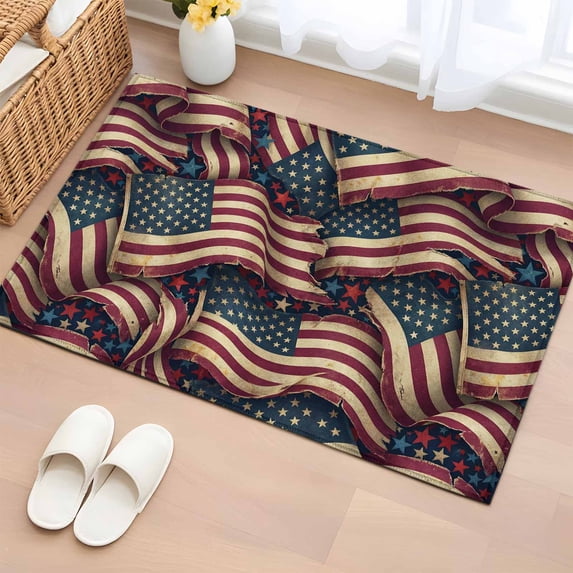 Area Rug 2x3ft American Independence Day Flag Area Rugs Washable Low ...