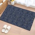 Area Rug 2x3ft, Baroque Dark Blue Retro Floral Texture Washable Rugs ...