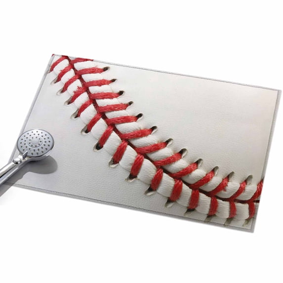 Area Rug 2x3ft Baseball White Red Texture Washable Area Rugs for Living ...