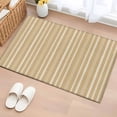 Area Rug 2x3ft Beige Sand Minimalist Striped Area Rugs Washable Low ...