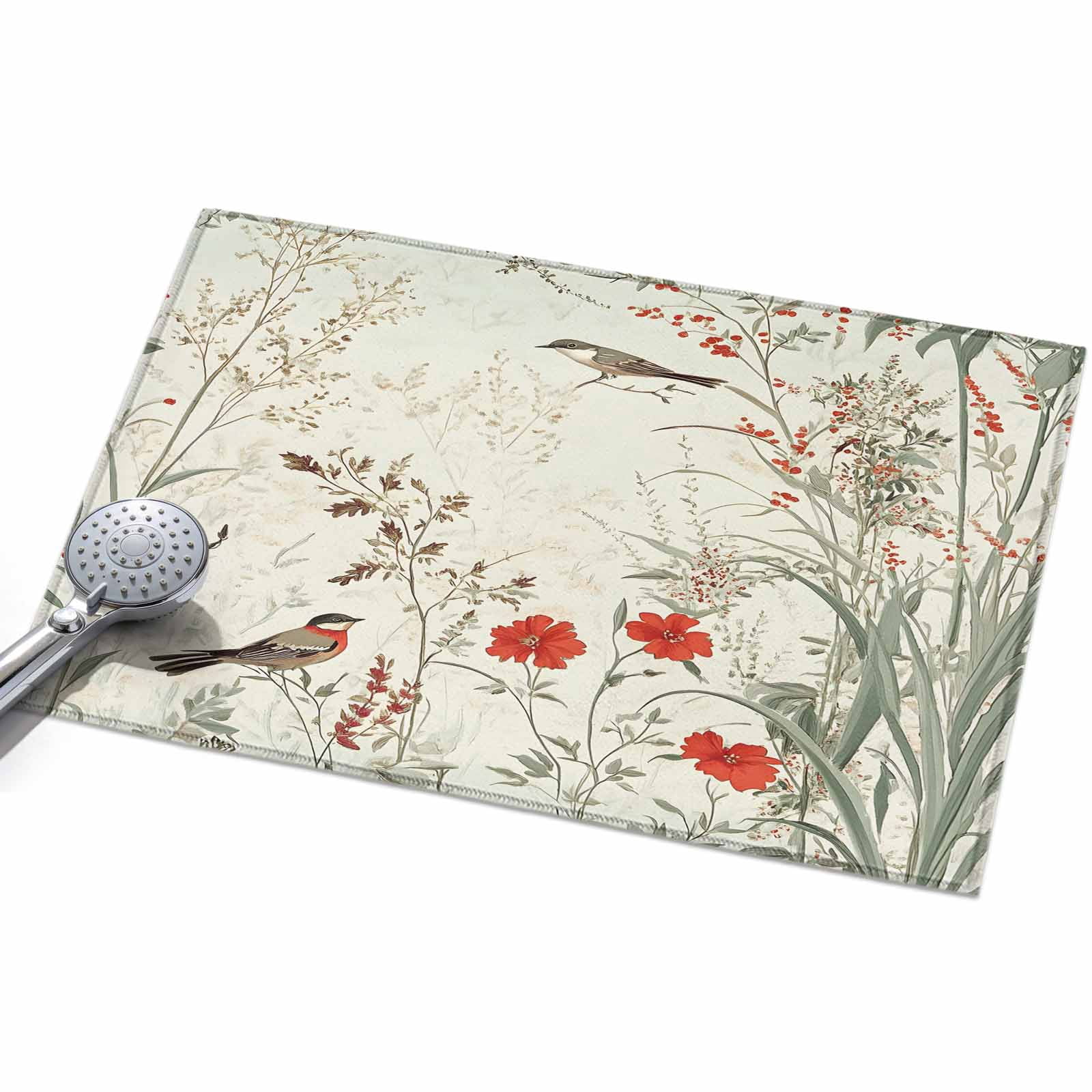 Area Rug 2x3ft Bird Washable Area Rugs for Living Room Spring Floral ...