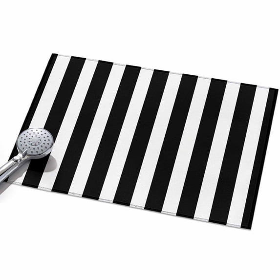 Area Rug 2x3ft Black Stripes Washable Area Rugs for Living Room ...