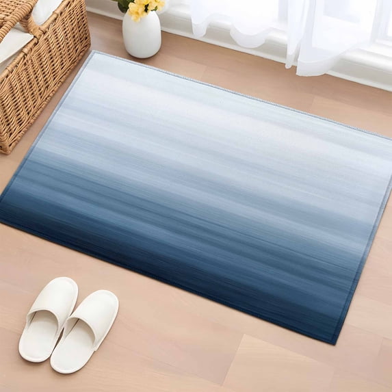 Area Rug 2x3ft, Blue Gradient Stripe Washable Rugs for Living Room ...