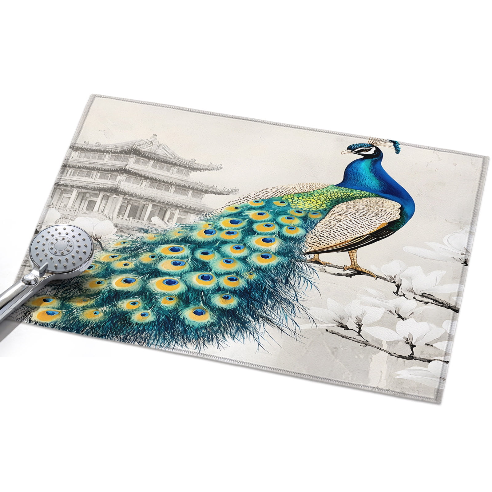 Area Rug 2x3ft Blue Green Peacock Washable Area Rugs for Living Room ...