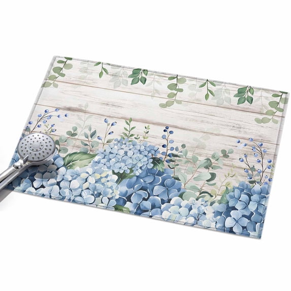 Area Rug 2x3ft Blue Hydrangeas Leaves Washable Area Rugs for Living ...