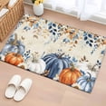 Area Rug 2x3ft, Blue Pumpkin Thanksgiving Fall Flower Washable Rugs for ...
