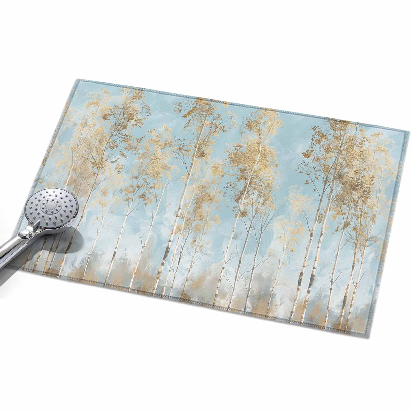 Area Rug 2x3ft Brown Forest Washable Area Rugs for Living Room Plant ...