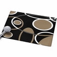 Area Rug 2x3ft Circle Abstract Washable Area Rugs for Living Room Brown ...