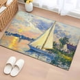 Area Rug 2x3ft, Coastal Ocean Sailboat Washable Rugs for Living Room ...