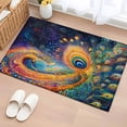 Area Rug 2x3ft Cosmic Peacock Feathers Area Rugs Washable Low Pile ...