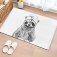 Area Rug 2x3ft Cute Raccoon Abstract Art Area Rugs Washable Low Pile ...