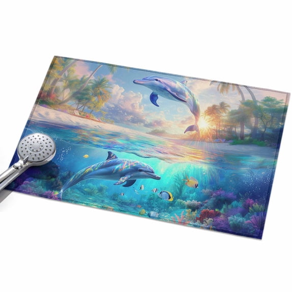 Area Rug 2x3ft Dolphin Washable Area Rugs for Living Room Ocean Animal ...