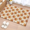 Area Rug 2x3ft, Fall Flower Burnt Orange Washable Rugs for Living Room ...