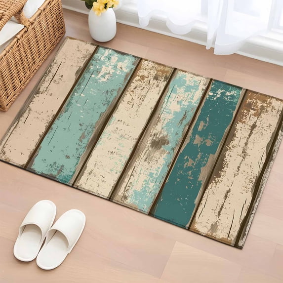 Area Rug 2x3ft Farm Brown Wood Board Retro Area Rugs Washable Low Pile ...
