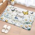Area Rug 2x3ft Farm Daisy Flower Butterfly Area Rugs Washable Low Pile ...