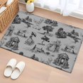 Area Rug 2x3ft Farmhouse Vintage Estate Horse Swan Area Rugs Washable ...