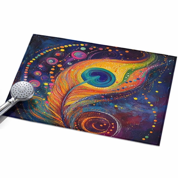 Area Rug 2x3ft Feather Washable Area Rugs for Living Room Abstract Art ...