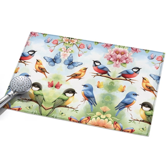 Area Rug 2x3ft Flowers Birds Washable Area Rugs for Living Room Tree ...
