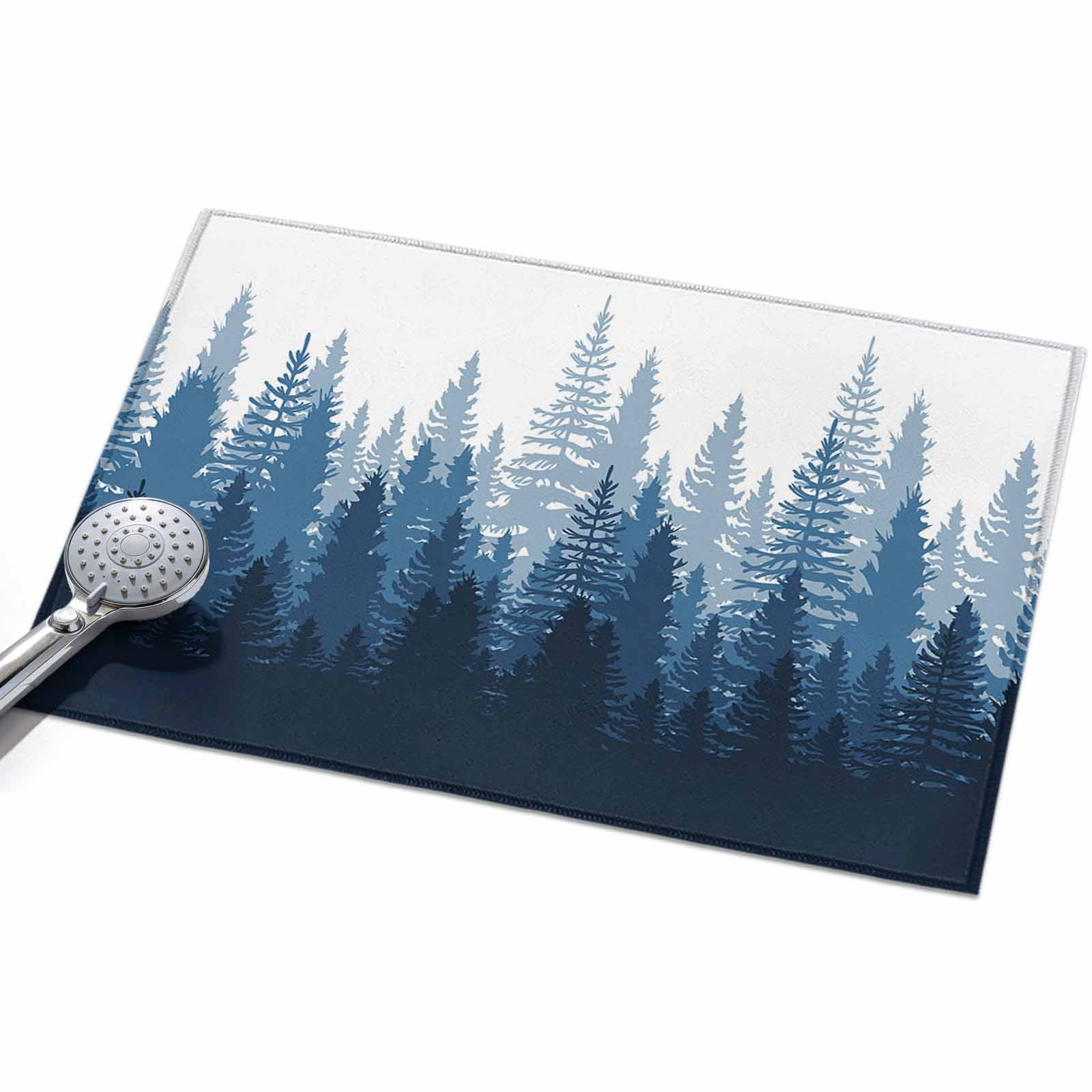 Area Rug 2x3ft Forest Tree Washable Area Rugs for Living Room Misty ...