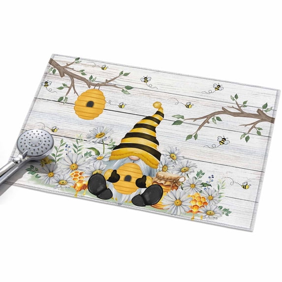 Area Rug 2x3ft Gnome Daisy Floral Washable Area Rugs for Living Room ...