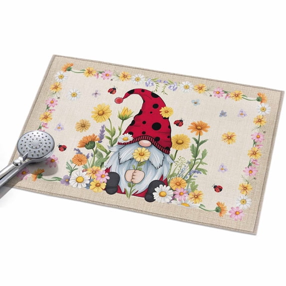 Area Rug 2x3ft Gnome Daisy Washable Area Rugs for Living Room Spring ...