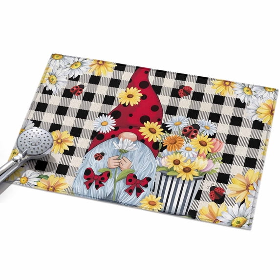 Area Rug 2x3ft Gnome Daisy Washable Area Rugs for Living Room Yellow ...