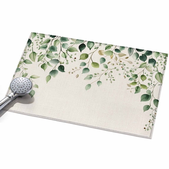Area Rug 2x3ft Green Eucalyptus Leaf Washable Area Rugs for Living Room ...