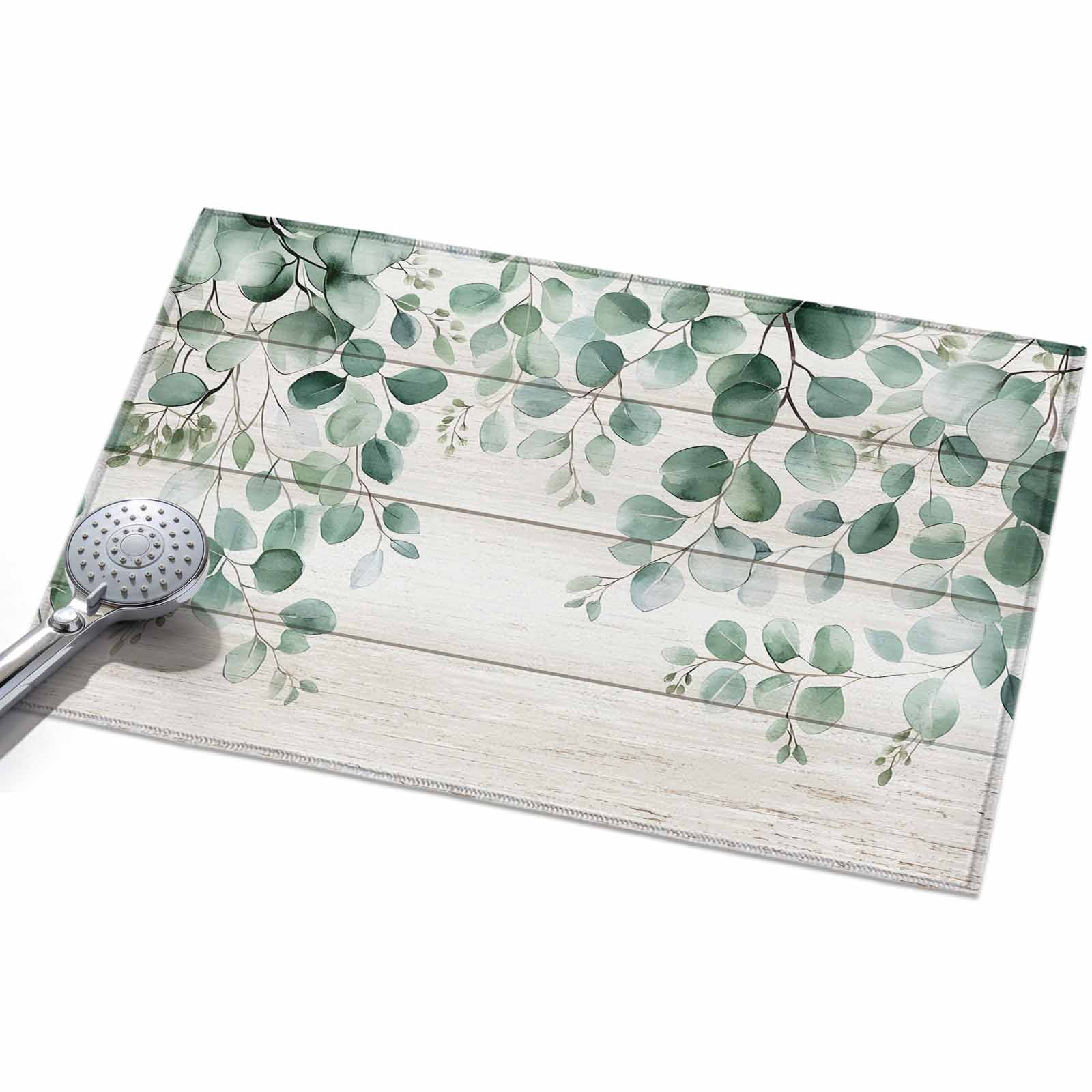 Area Rug 2x3ft Green Eucalyptus Leaves Washable Area Rugs for Living ...