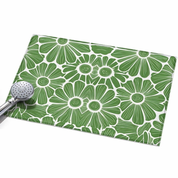 Area Rug 2x3ft Green Floral Washable Area Rugs for Living Room Abstract ...