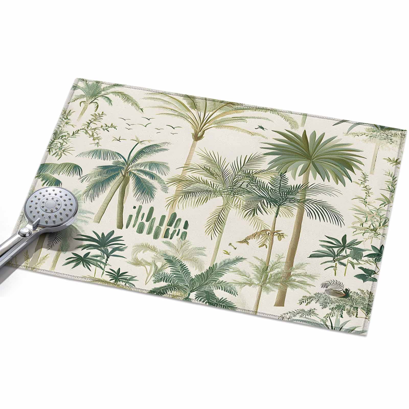 Area Rug 2x3ft Green Palm Tree Leaf Washable Area Rugs for Living Room ...