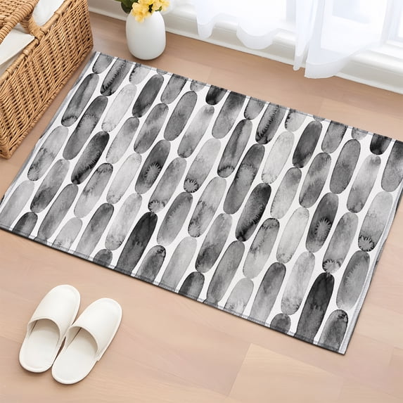 Area Rug 2x3ft Grey Geometric Graphic Floor Entryway Rugs Indoor Floor ...