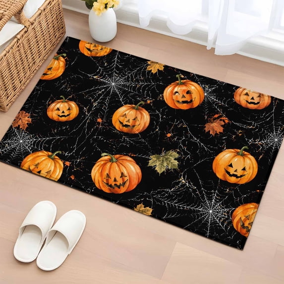 Area Rug 2x3ft, Halloween Scary Pumpkins Washable Rugs for Living Room ...
