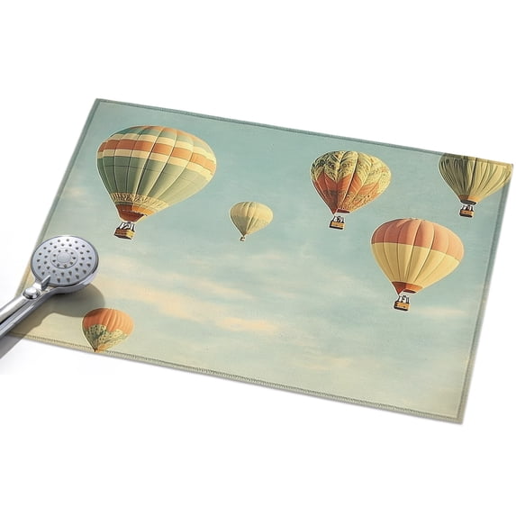 Area Rug 2x3ft Hot Air Balloon Sky Washable Area Rugs for Living Room ...