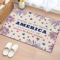 Area Rug 2x3ft Independence Day Red Blue Stars Area Rugs Washable Low ...