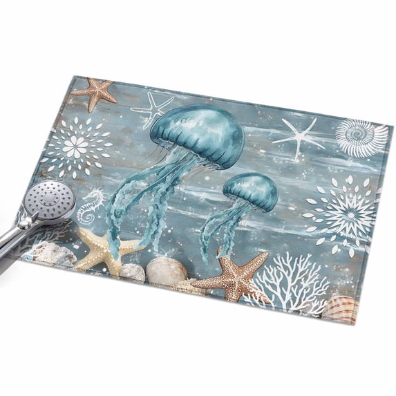 Area Rug 2x3ft Jellyfish Washable Area Rugs for Living Room Starfish ...