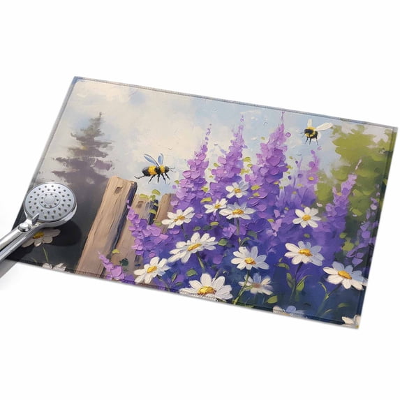 Area Rug 2x3ft Lavender Washable Area Rugs for Living Room Bee Daisy ...